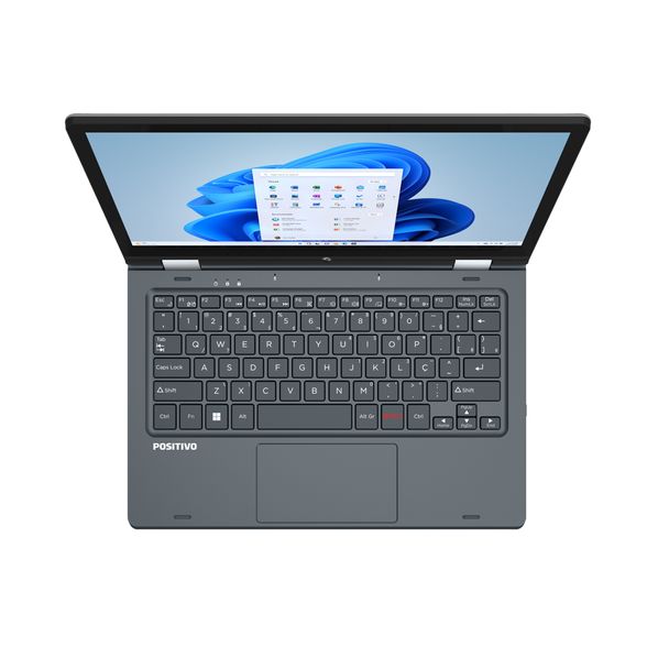 Notebook 2 em 1 Positivo Duo C4128B-3 Intel Celeron Dual Core Windows 11 Home 11,6" - Cinza ...